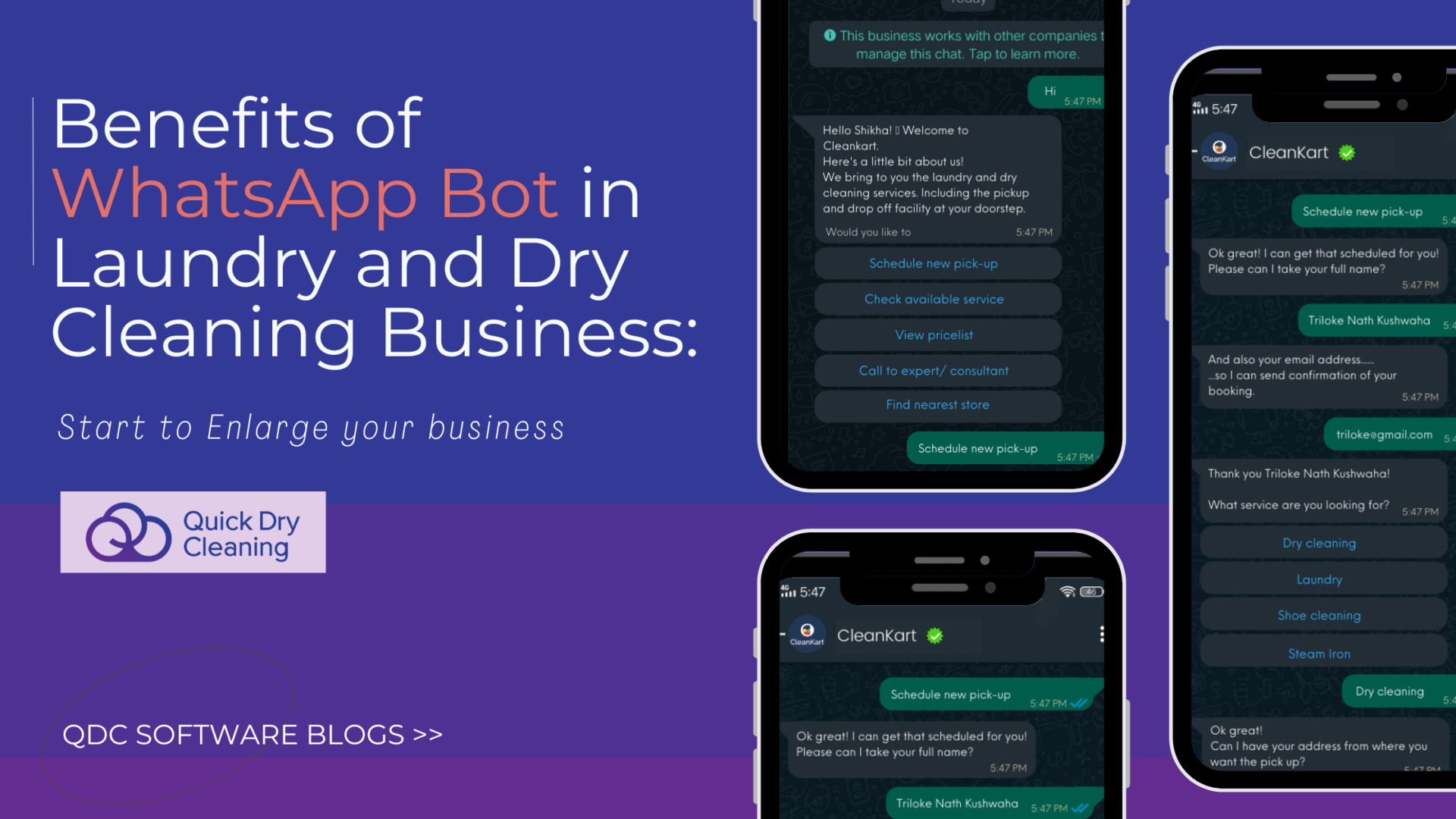 Benefits of WhatsApp Bot in Laundry and Dry Cleaning Business | Quick Dry Cleaning Software